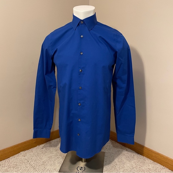 jf j.ferrar | Shirts | Jf J Ferrar Slim Dress Shirt Blue Collared ...